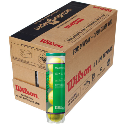 Wilson Starter Plus Green Box of Junior Tennis Balls (18 x 4 Ball Tins ...