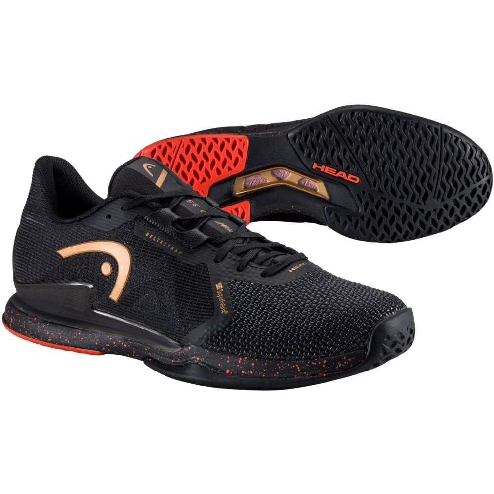 Head Sprint Pro 3.5 SF All Court Black/Orange Men's Tennis Shoe ...