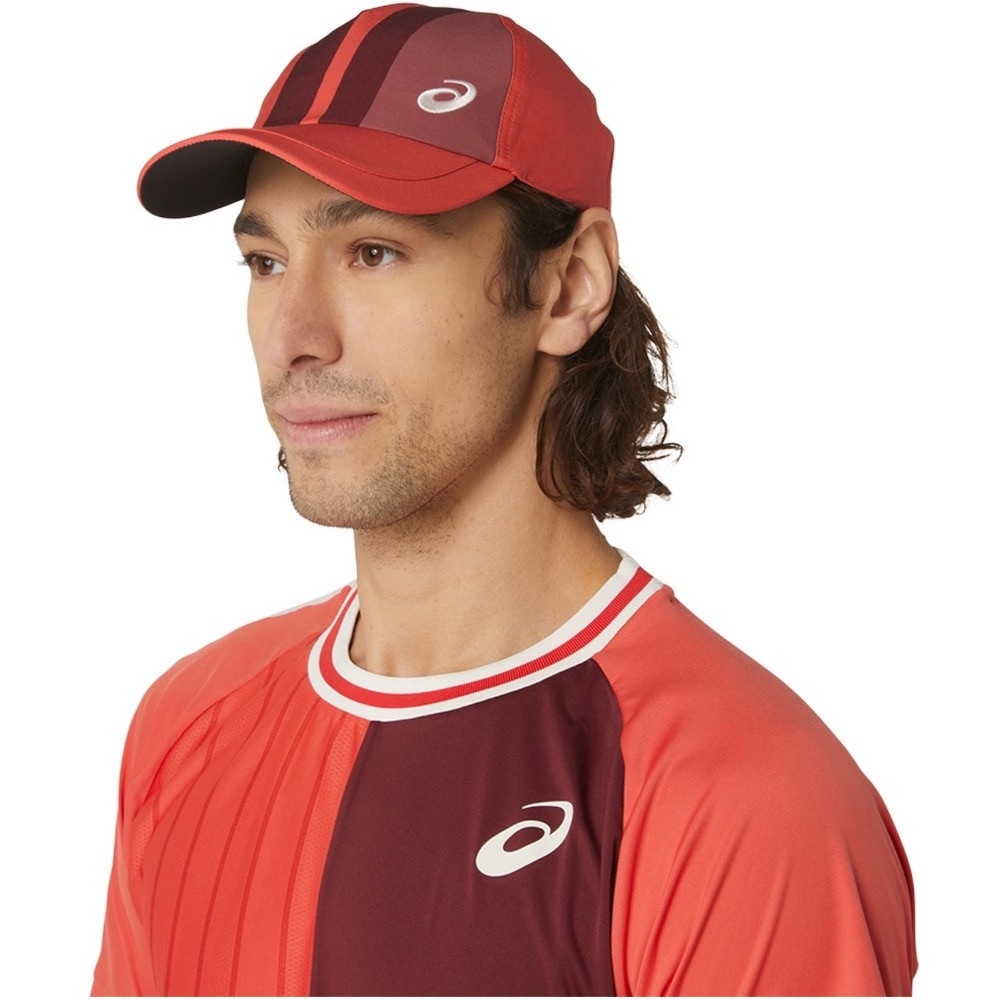 Asics Graphic Tennis Cap Red Snapper | Tennis Warehouse Australia