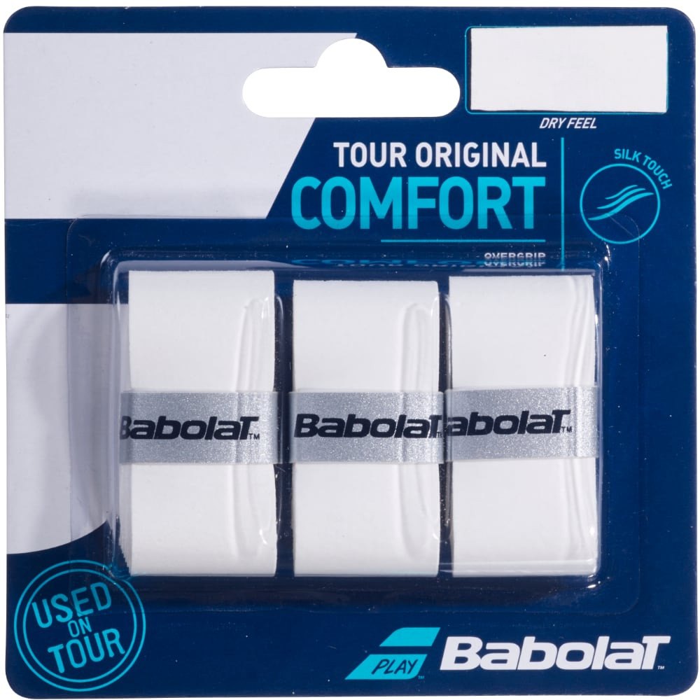Babolat Tour Original White 3 Pack Overgrips | Tennis Warehouse Australia