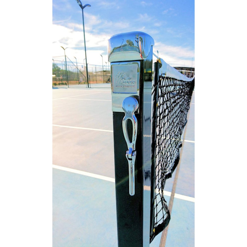 Tennis Court Net Posts (Pair) - Internal Winder (Base Plates) | Tennis ...