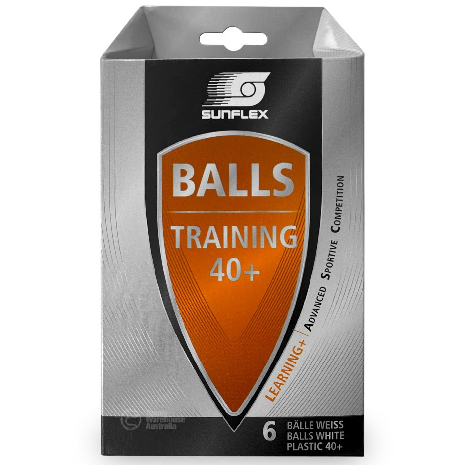Sunflex Training 40+ Table Tennis Balls (6 Pack) | Tennis Warehouse Australia